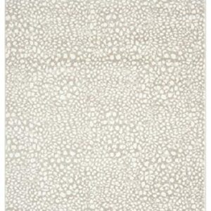 Abani Beige Cheetah Print 7'9"x10'2" Area Rug Rugs, Arto Collection - Contemporary Durable Accent Rug