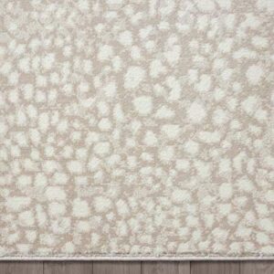 Abani Beige Cheetah Print 7'9"x10'2" Area Rug Rugs, Arto Collection - Contemporary Durable Accent Rug