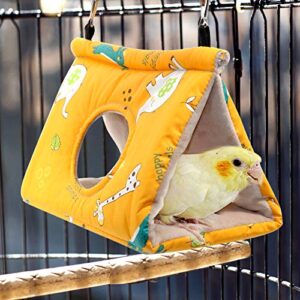 Rypet Winter Warm Bird Nest House - Hanging Hammock Velvet Shed Hut Cage Plush Fluffy Birds Hideaway Sleeping Bed Fuzzy for Parrot Parakeet Cockatiels Budgies Lovebird Medium