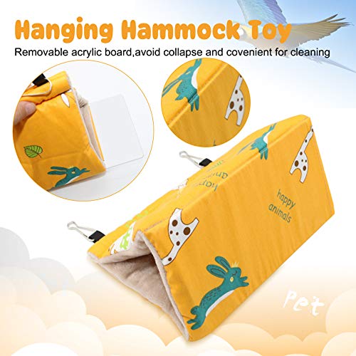 Rypet Winter Warm Bird Nest House - Hanging Hammock Velvet Shed Hut Cage Plush Fluffy Birds Hideaway Sleeping Bed Fuzzy for Parrot Parakeet Cockatiels Budgies Lovebird Medium