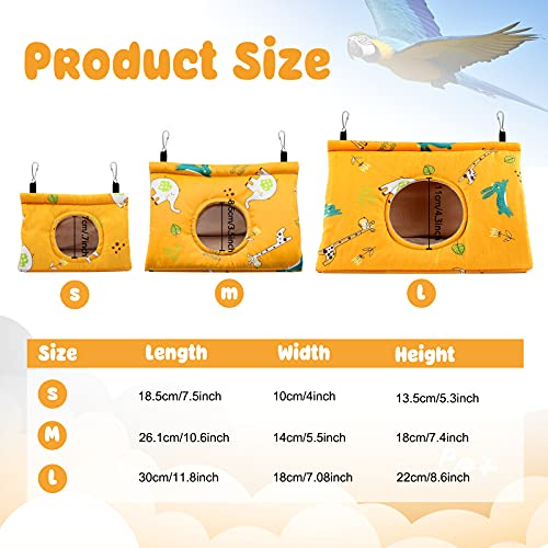 Rypet Winter Warm Bird Nest House - Hanging Hammock Velvet Shed Hut Cage Plush Fluffy Birds Hideaway Sleeping Bed Fuzzy for Parrot Parakeet Cockatiels Budgies Lovebird Medium