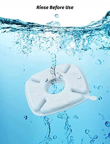 Loomla 4 Pack Replacement Filters & 4 Pack Replacement Pre-Filter Sponges for Bellflower Pet Fountain Cat Water Fountain (VC1456)