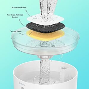 Loomla 4 Pack Replacement Filters & 4 Pack Replacement Pre-Filter Sponges for Bellflower Pet Fountain Cat Water Fountain (VC1456)