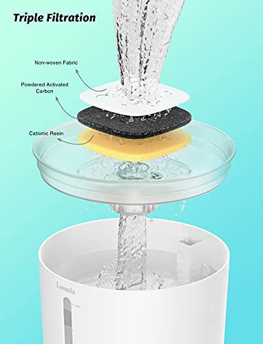 Loomla 4 Pack Replacement Filters & 4 Pack Replacement Pre-Filter Sponges for Bellflower Pet Fountain Cat Water Fountain (VC1456)