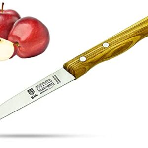 SMI - Paring Knife Olive Wood Handle Fruit Knife Solingen Knife - Made in Germany - Not Dishwasher Safe