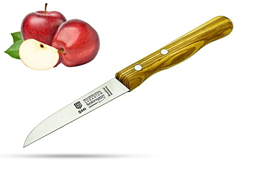 SMI - Paring Knife Olive Wood Handle Fruit Knife Solingen Knife - Made in Germany - Not Dishwasher Safe