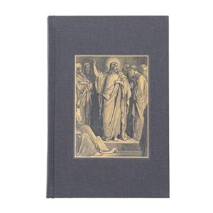 csb adorned bible, charcoal cloth-over-board, black letter, elegant design, gustave doré, illustrations, single-column, wide-margins, easy-to-read bible serif type