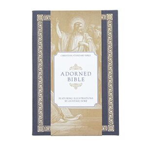 CSB Adorned Bible, Charcoal Cloth-Over-Board, Black letter, Elegant Design, Gustave Doré, Illustrations, Single-Column, Wide-Margins, Easy-to-Read Bible Serif Type