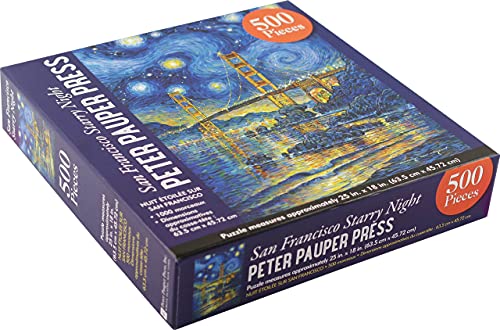 Peter Pauper Press San Francisco Starry Night 500 Piece Jigsaw Puzzle