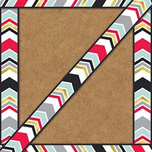 Carson Dellosa Modern Chevron Bulletin Board Borders, 36 Feet of Straight Chevron Classroom Borders for Bulletin Board, White Board, Cork Board, Locker, Classroom Decor, and Modern Office Decor