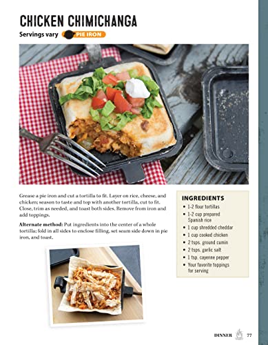 The New Campfire Cookbook: Pie Iron Sandwiches and Kebabs Plus Easy to Make Sauces, Dips, and Spreads (Fox Chapel Publishing) Over 100 Recipes - Breakfast, Grilled Cheese, S'Mores, Seafood, and More