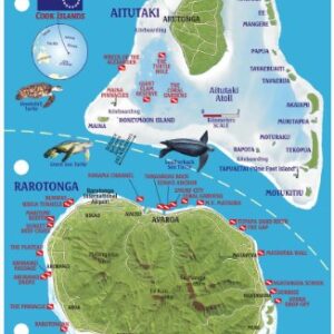 Cook Islands Dive Map & Coral Reef Creatures Guide Franko Maps Laminated Fish Card