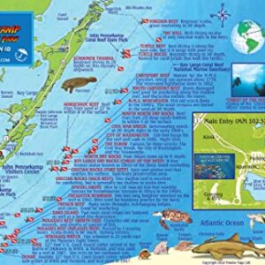 John Pennekamp Coral Reef State Park Dive Map & Fish Identification Waterproof Card