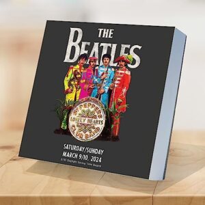 TF PUBLISHING 2024 The Beatles Daily Desktop Calendar | Home and Office Organization | Small Desk Top Calendar | Full-Color Easy Tear-Off Pages | Standing Fold-Out Cardboard Easel for Desks | 5.25”x5.25”