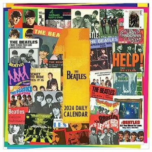 TF PUBLISHING 2024 The Beatles Daily Desktop Calendar | Home and Office Organization | Small Desk Top Calendar | Full-Color Easy Tear-Off Pages | Standing Fold-Out Cardboard Easel for Desks | 5.25”x5.25”