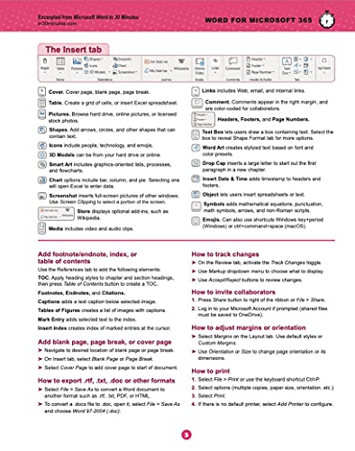 Word for Microsoft 365 Reference and Cheat Sheet: The unofficial cheat sheet reference for Microsoft Word (Windows/macOS)