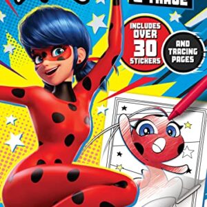 Bendon Miraculous: Tales of Ladybug and Cat Noir 48 Page Color & Trace Coloring Book 52562