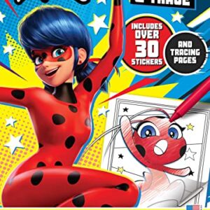 Bendon Miraculous: Tales of Ladybug and Cat Noir 48 Page Color & Trace Coloring Book 52562