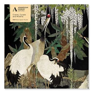 adult jigsaw puzzle ashmolean: cranes, cycads and wisteria (500 pieces): 500-piece jigsaw puzzles