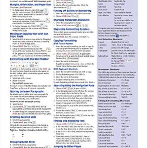 Word for Microsoft 365 (Office 365) Introduction Quick Reference Guide - Windows Version (Cheat Sheet of Instructions, Tips & Shortcuts - Laminated Card)