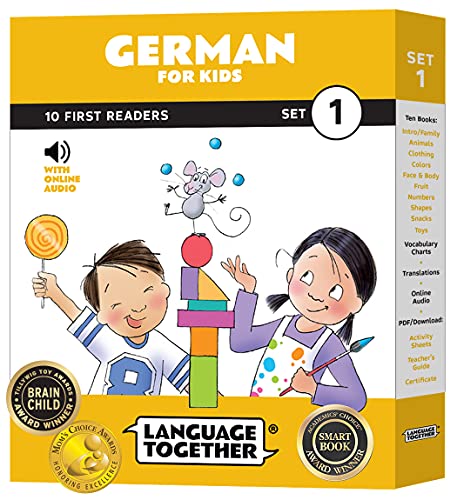 German for Kids: Beginner Learning Set of 10 First Reader Books with Online Audio and 100 Words: Learn German for Kids Ages 3-8, Set 1 by Language Together