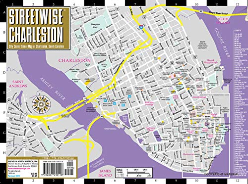 Streetwise Charleston Map - Laminated City Center Street Map of Charleston, South Carolina (Michelin Streetwise Maps)