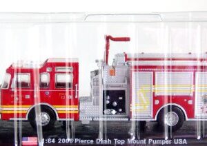 Pierce Dash Top Mount Pumper Fire Truck Diecast 1: 64 Model (Amercom GB-16)