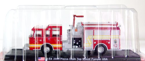 Pierce Dash Top Mount Pumper Fire Truck Diecast 1: 64 Model (Amercom GB-16)