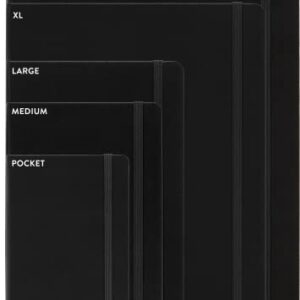 Moleskine Classic Notebook, Hard Cover, Large (5" x 8.25") Plain/Blank, Black, 240 Pages