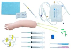 pediatric iv and phlebotomy practice kit by the apprentice doctor. practice and perfect critical medical skills before working on real people. (light skin tone)