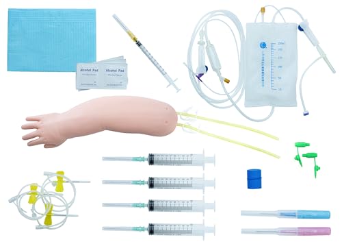 Pediatric IV and Phlebotomy Practice Kit by The Apprentice Doctor. Practice and Perfect Critical Medical Skills Before Working on Real People. (Light Skin Tone)