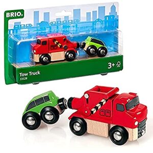 Brio World 33528 - Trusty Tow Truck - Wooden Toy Train Accessory for Kids Ages 3 and Up