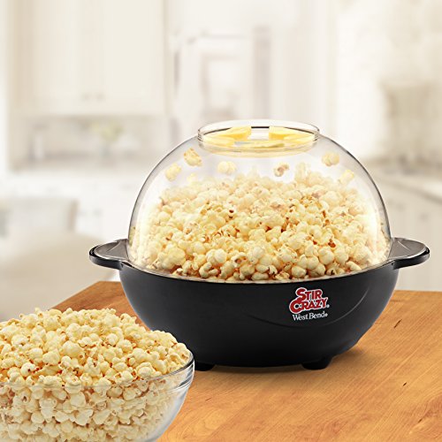 West Bend Popcorn Machine, Stir Crazy Black