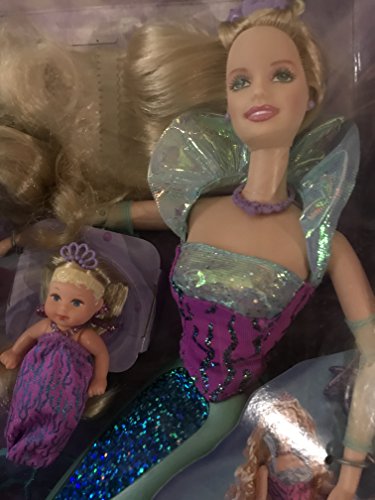 Magical Mermaids Barbie and Krissy Doll Light-up Tail with Glowing Shell Set