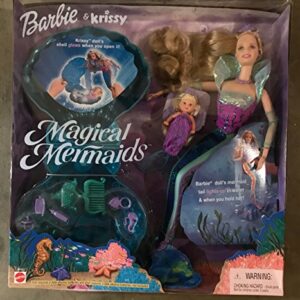 Magical Mermaids Barbie and Krissy Doll Light-up Tail with Glowing Shell Set