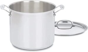 cuisinart 12-quart stockpot w/lid, chef's classic collection, silver, 766-26ap1