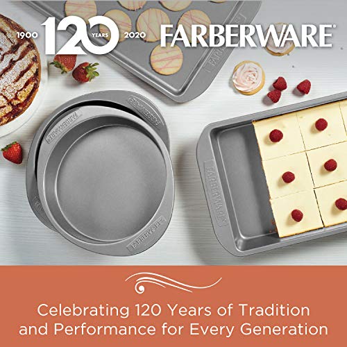 Farberware Nonstick Bakeware Baking Pan / Nonstick Cake Pan, Rectangle - 9 Inch x 13 Inch, Gray