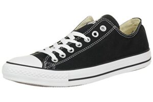 converse chuck taylor all star canvas low top sneaker, black/white ,9 us men/11 us women