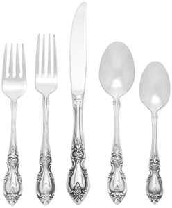 oneida louisiana 20 piece fine flatware set, service for 4, 18/10 stainless steel