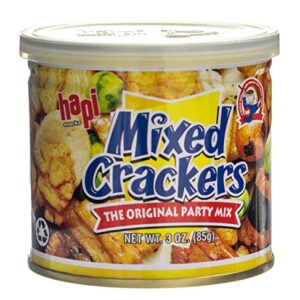 Hapi Mixed Crackers, 3 Ounce Tins