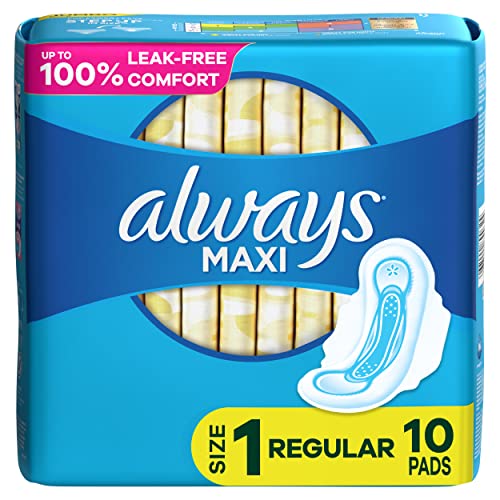 Always Maxi-Pads, Regular, 10 Pads