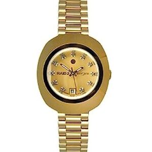 Rado DiaStar Original Swiss Automatic Watch with Stainless Steel Strap, Gold, 21 (Model: R12416633)