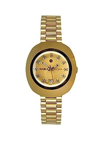 Rado DiaStar Original Swiss Automatic Watch with Stainless Steel Strap, Gold, 21 (Model: R12416633)