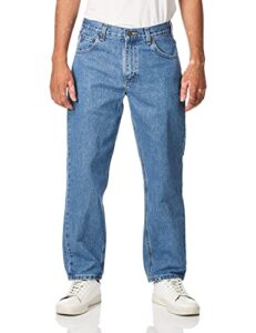 carhartt men's relaxed fit heavyweight 5-pocket tapered jean, stonewash, 34 x 30