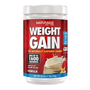 naturade weight gain instant nutrition drink mix, vanilla ,20.3 ounce