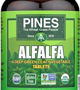 PINES Organic Alfalfa, 500 Count Tablets