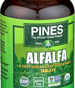 PINES Organic Alfalfa, 500 Count Tablets