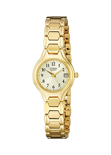 Citizen Quartz Womens Watch, Stainless Steel, Classic, Gold-Tone (Model: EU2252-56P)