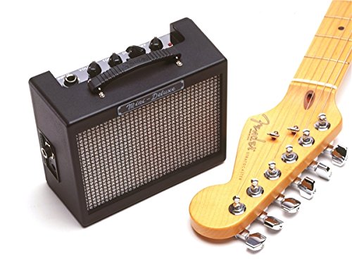 Fender Mini Deluxe Electric Guitar Amp, Portable Guitar Amp, 3 Watts, 7.48Dx11.42Wx3.54H Inches, Black