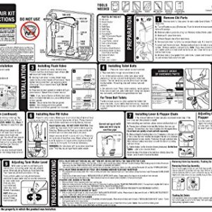 Fluidmaster 400AKR Universal All in One Toilet Repair Kit for 2-Inch Flush Valves, Easy Install